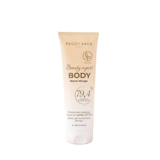 Gelée solaire corps SPF50+ Or Monoï – soin... 75ml | Peggy Sage