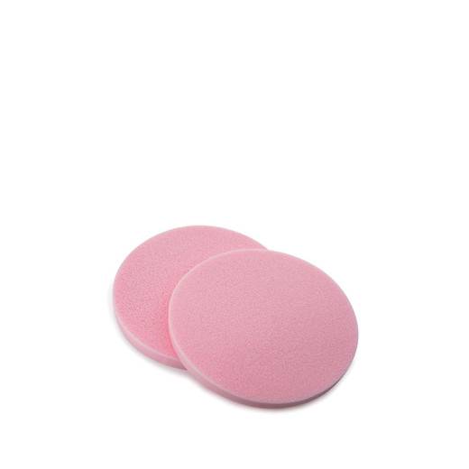 Lot de 2 éponges démaquillantes rondes Rose 11.5x0.8cm | Pbi
