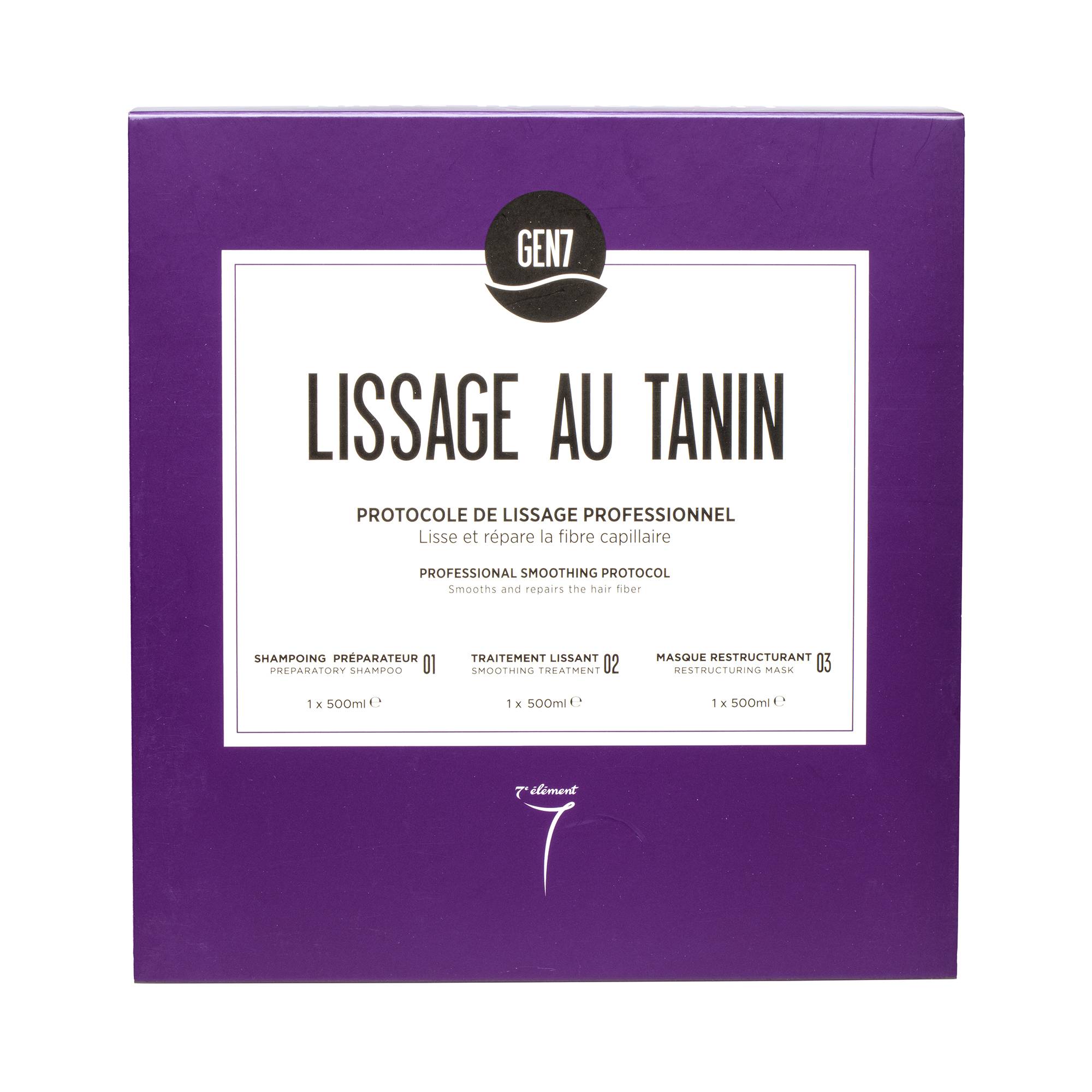 Lissage au tanin GEN7 - Kit pro (3x500ml) 1500ml | 7eme élément